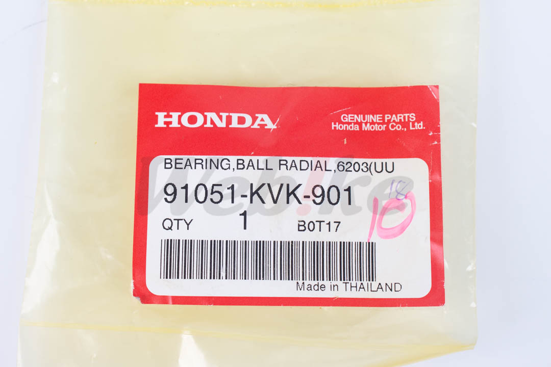 HONDA Thailand 原廠零件 後輪框軸承 91051-KVK-901 [91051-KVK-901]