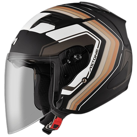 ASTONE DJS BM13 四分之三安全帽 (平黑/黃) [DJS-BM13-09-XS]