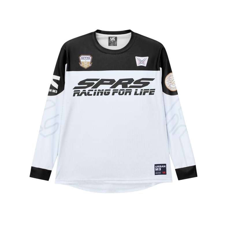 SPRS Racing Sports 速比爾 URBAN ME B1 長袖吸濕排汗圓領運動衫 (白色) [MEB1-WH-XL]